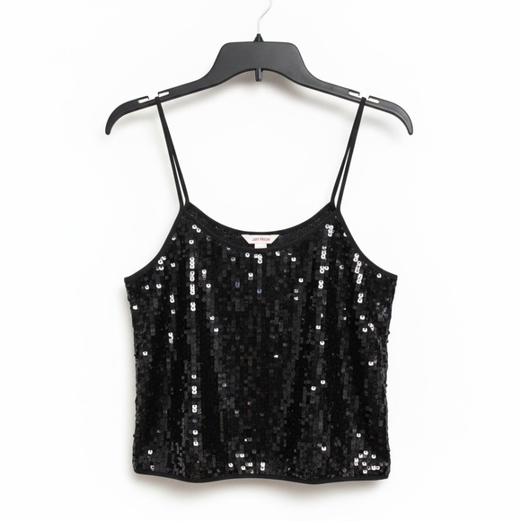 Joe Fresh | Tops | Joe Fresh Black Sequin Tank Top | Poshmark